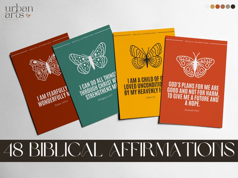 Biblical Affirmation Cards Printable Christian Affirmations - Etsy