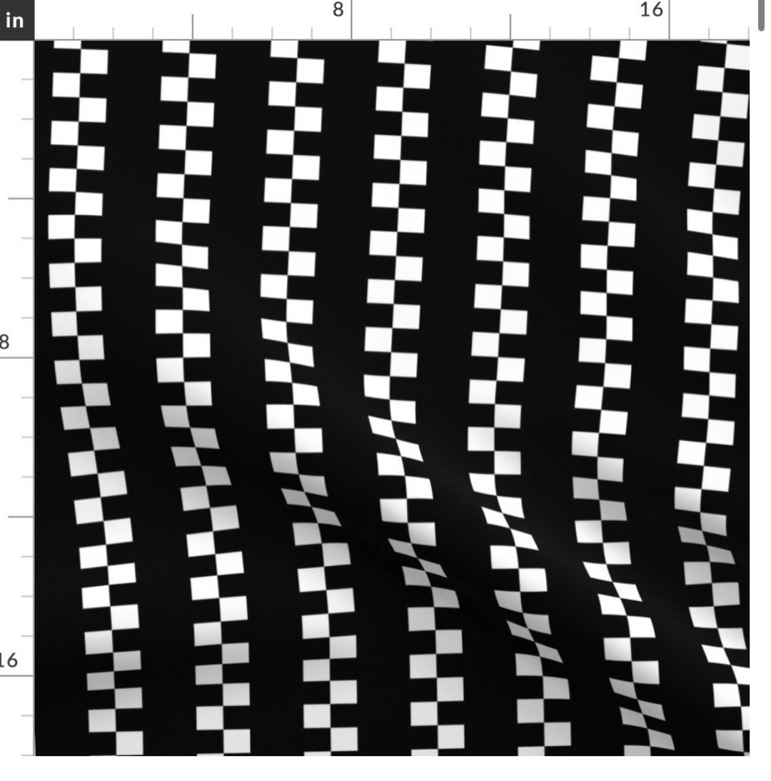 Wednesday Addams Favorite Sweater Checkered Stripes Fabric - Etsy