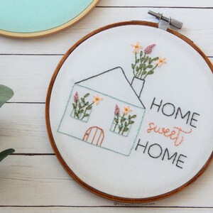 PDF Pattern: Home Sweet Home - Beginner Embroidery Pattern - Hand ...