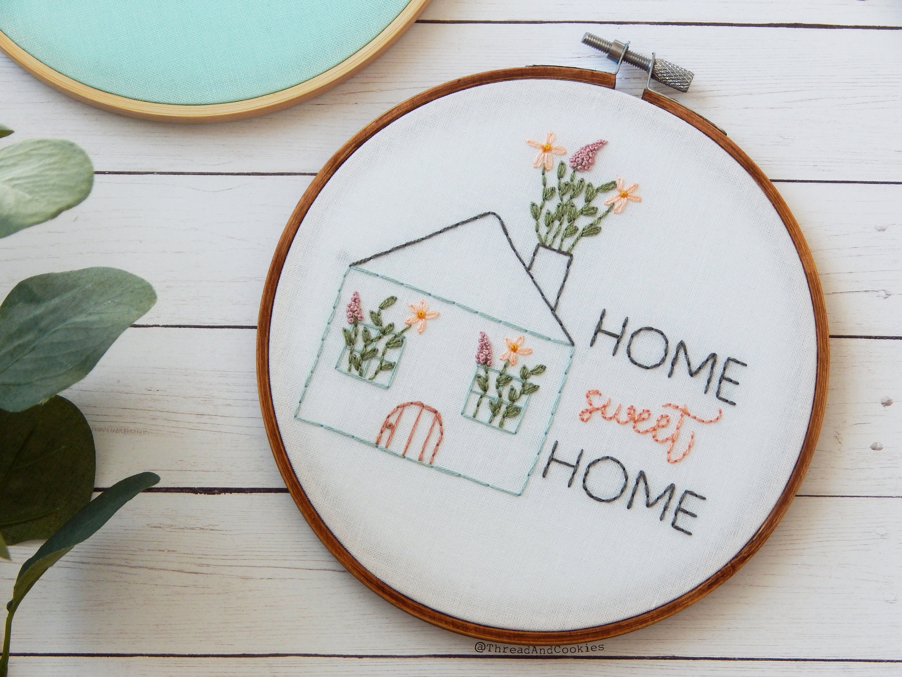 PDF Pattern: Home Sweet Home - Beginner Embroidery Pattern - Hand ...