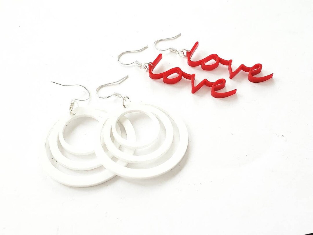 Valentine's Day Earrings Heart Loops Made to Order - Etsy