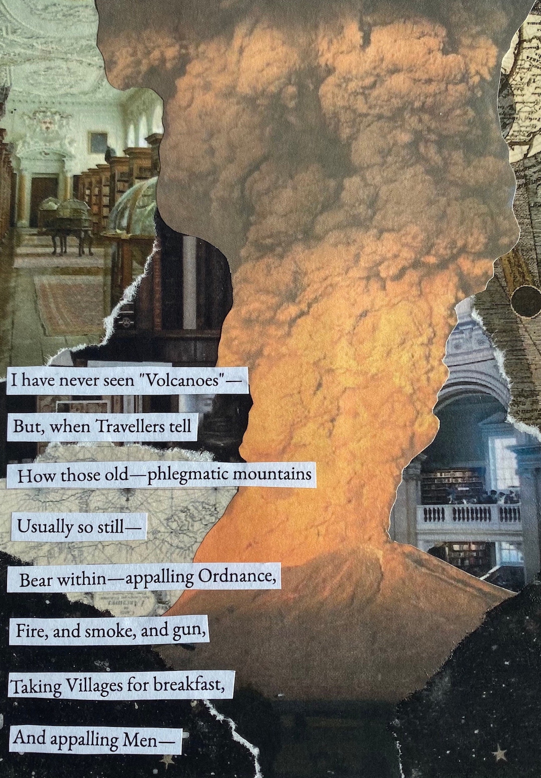 Emily Dickinson “I Have Never Seen Volcanoes” Collage (print) - Etsy