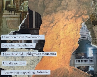 Emily Dickinson I Have Never Seen Volcanoes Collage print - Etsy