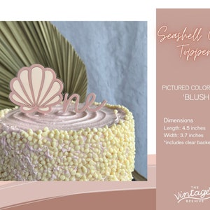 Seashell Cake Topper, One Seashell, First Birthday Shell, Ocean Decor ...