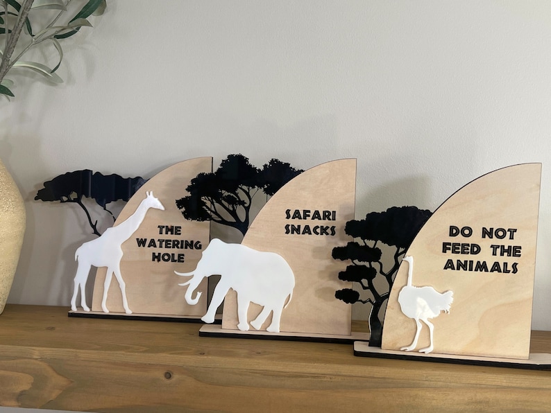 Wild One Party Safari Theme Sign Birthday Party Decor Jungle - Etsy