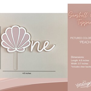 Seashell Cake Topper, One Seashell, First Birthday Shell, Ocean Decor ...