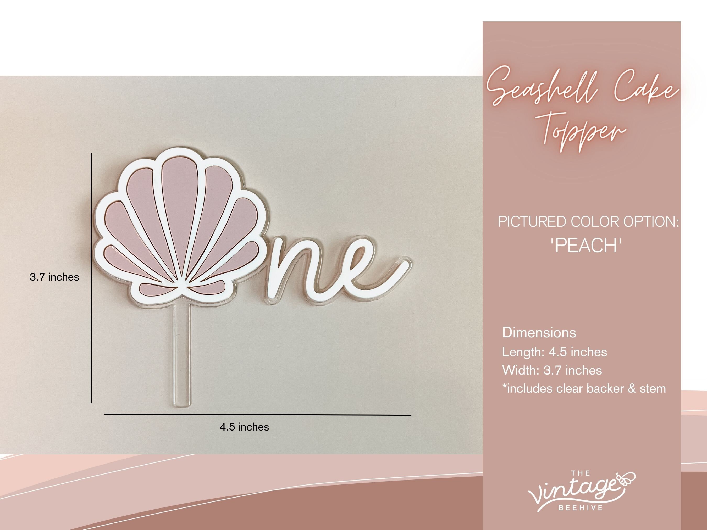 Seashell Cake Topper One Seashell First Birthday Shell - Etsy