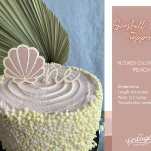 Seashell Cake Topper, One Seashell, First Birthday Shell, Ocean Decor ...