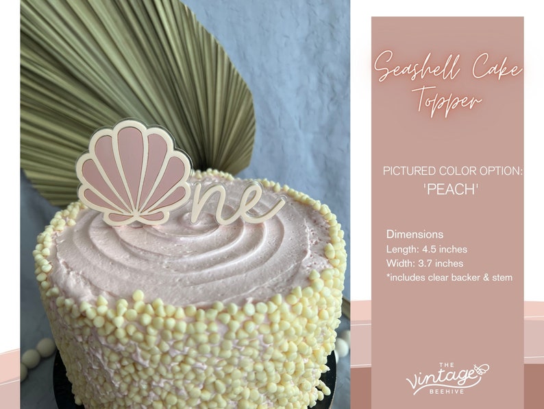 Seashell Cake Topper One Seashell First Birthday Shell - Etsy