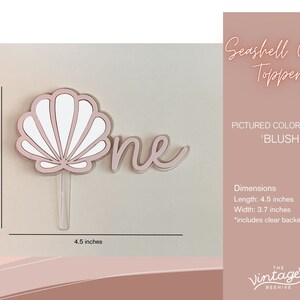 Seashell Cake Topper, One Seashell, First Birthday Shell, Ocean Decor ...