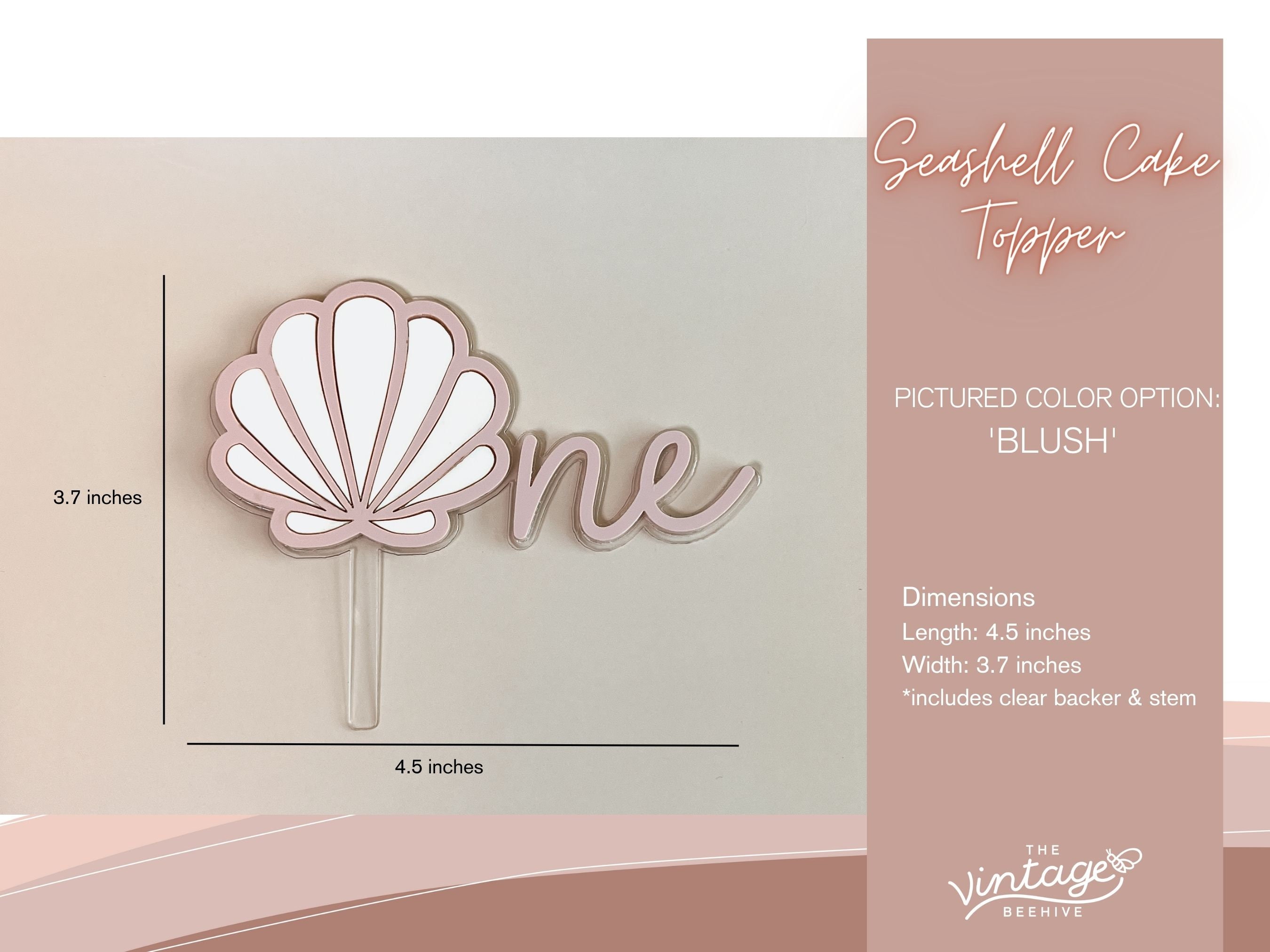 Seashell Cake Topper One Seashell First Birthday Shell - Etsy