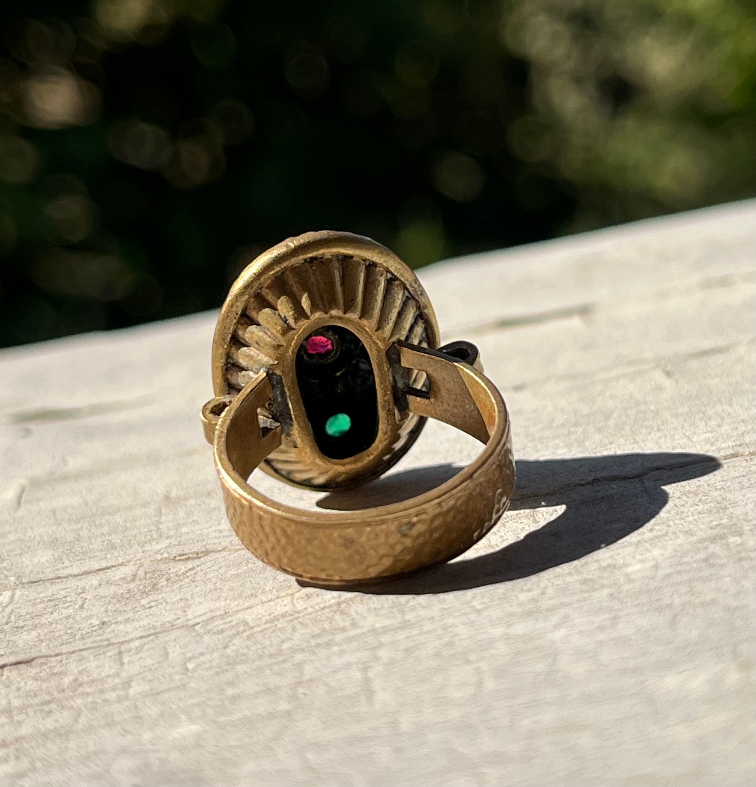 Vintage/antique Small Ring 1920s/30s Etruscan Revival NEMCO Marked ...