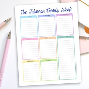 Weekly Planner Printable – Editable CANVA Planner Template – Pastel ...