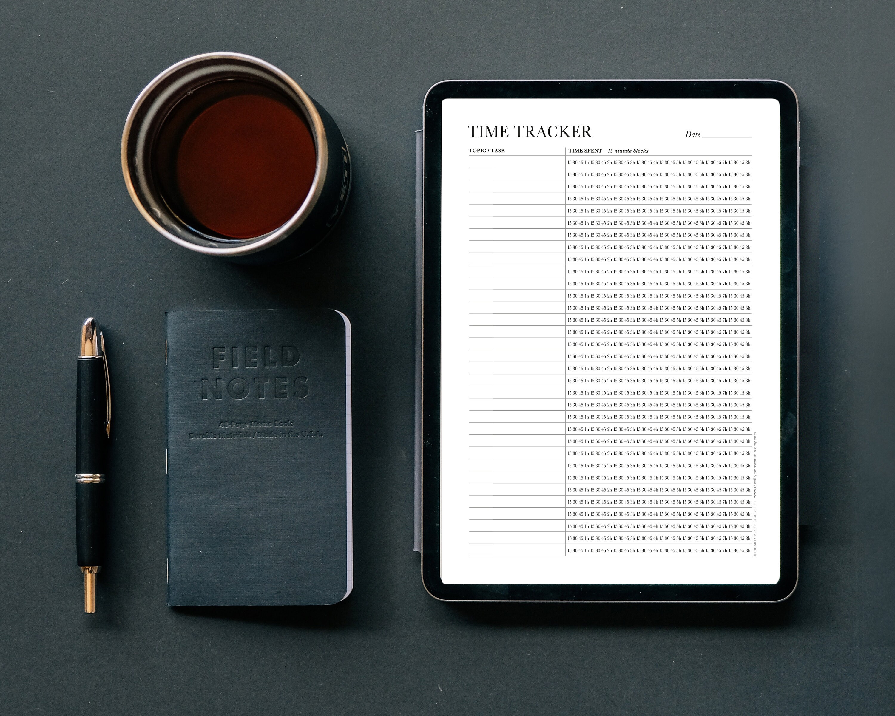 Time Sheet Printable 15 Minute Units – Work Time Tracker – Employee ...