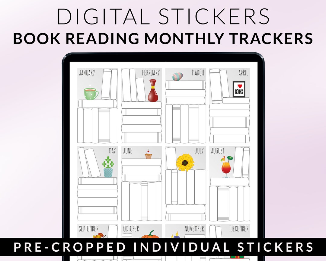 Book Tracker Digital Planner Stickers Reading Habit & Book - Etsy UK