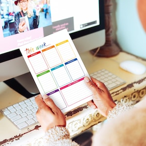 Planner Printable & Digital – Rainbow Daily and Weekly Planner Pages ...