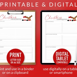 Christmas Meal Cooking Planner Printable Set – Christmas Dinner ...