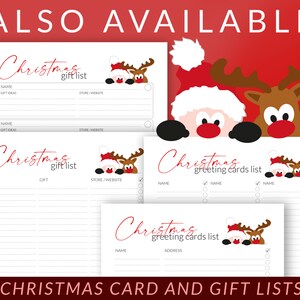 Christmas Menu Planner Printable Kit – Holiday Meal Planning Template ...