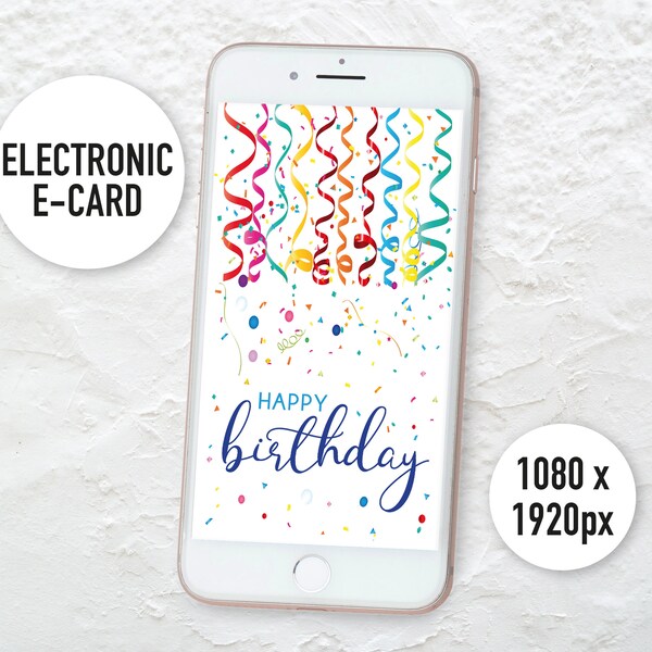 Electronic Birthday Card - Etsy