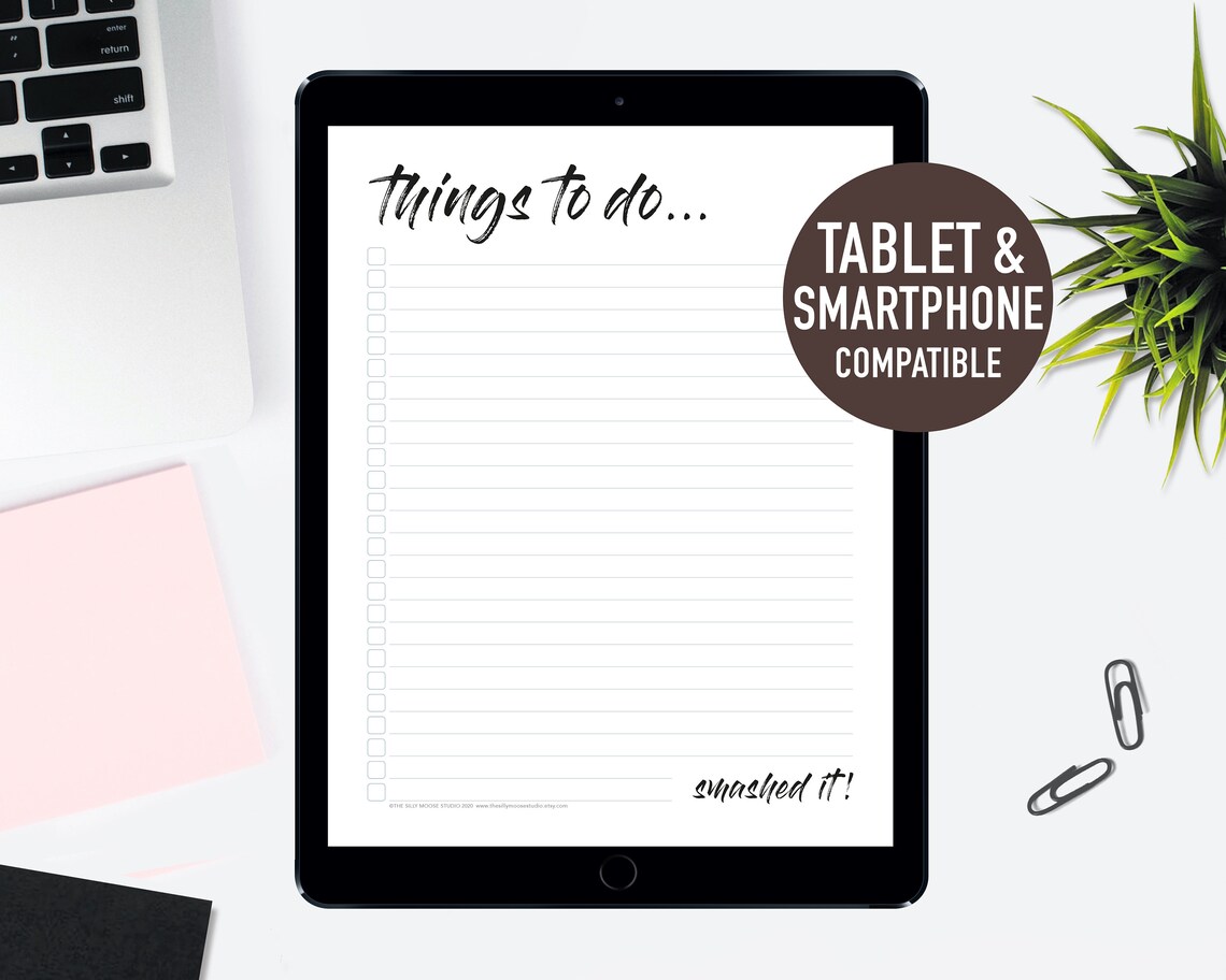 To Do List Fillable & Printable PDF Daily Planner Page One - Etsy UK