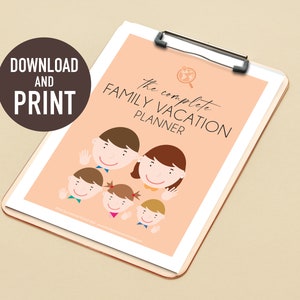 Family Vacation Itinerary Template – Printable & Fillable PDF – Holiday ...