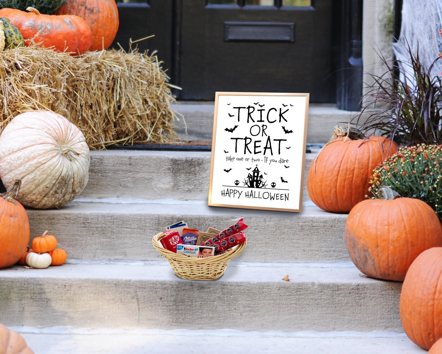 Trick or Treat Sign Printable Halloween Candy Please Take - Etsy UK