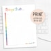 To Do List Printable & Digital Rainbow Daily Checklist Planner Page One ...