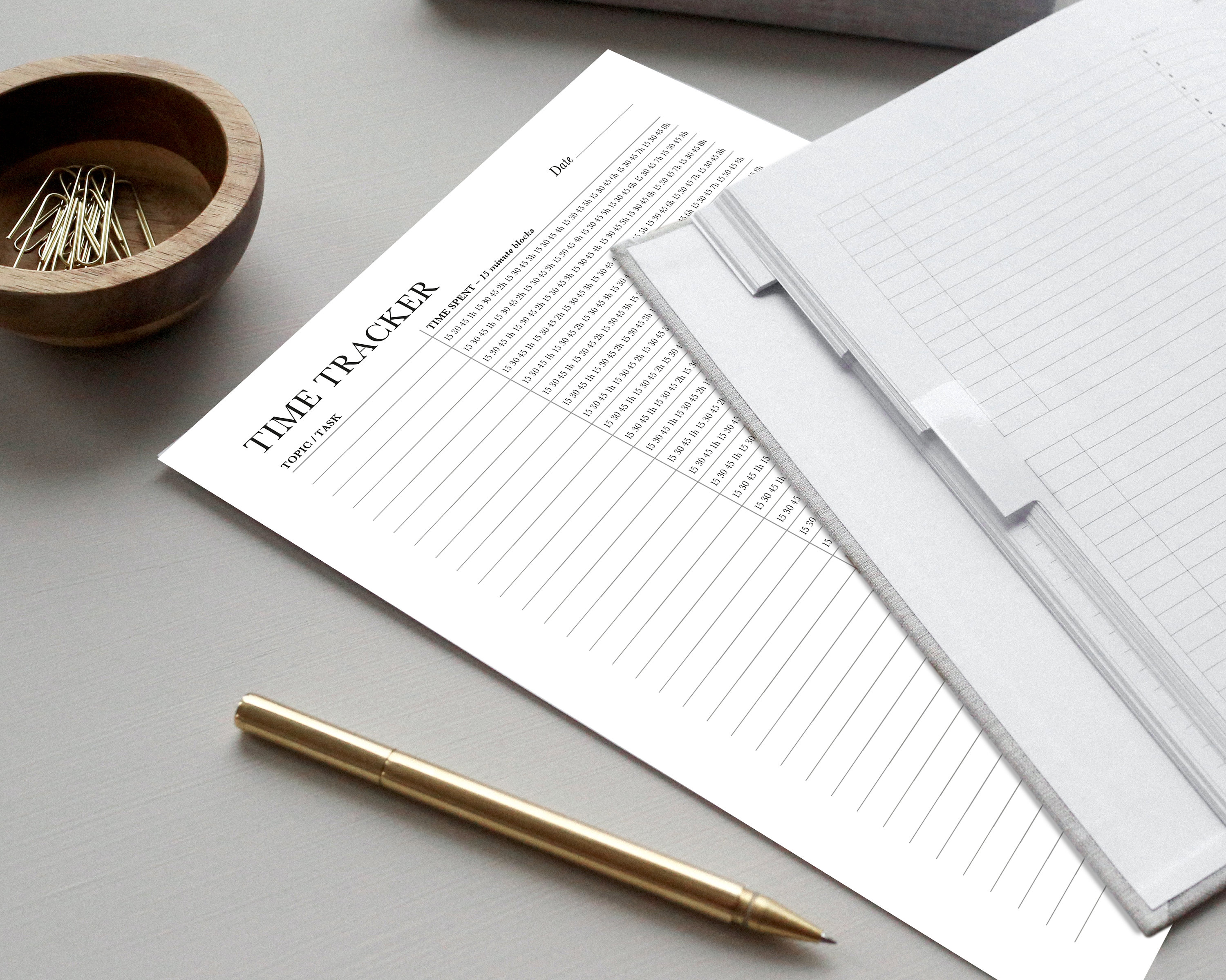 Time Sheet Printable 15 Minute Units Work Time Tracker | Etsy