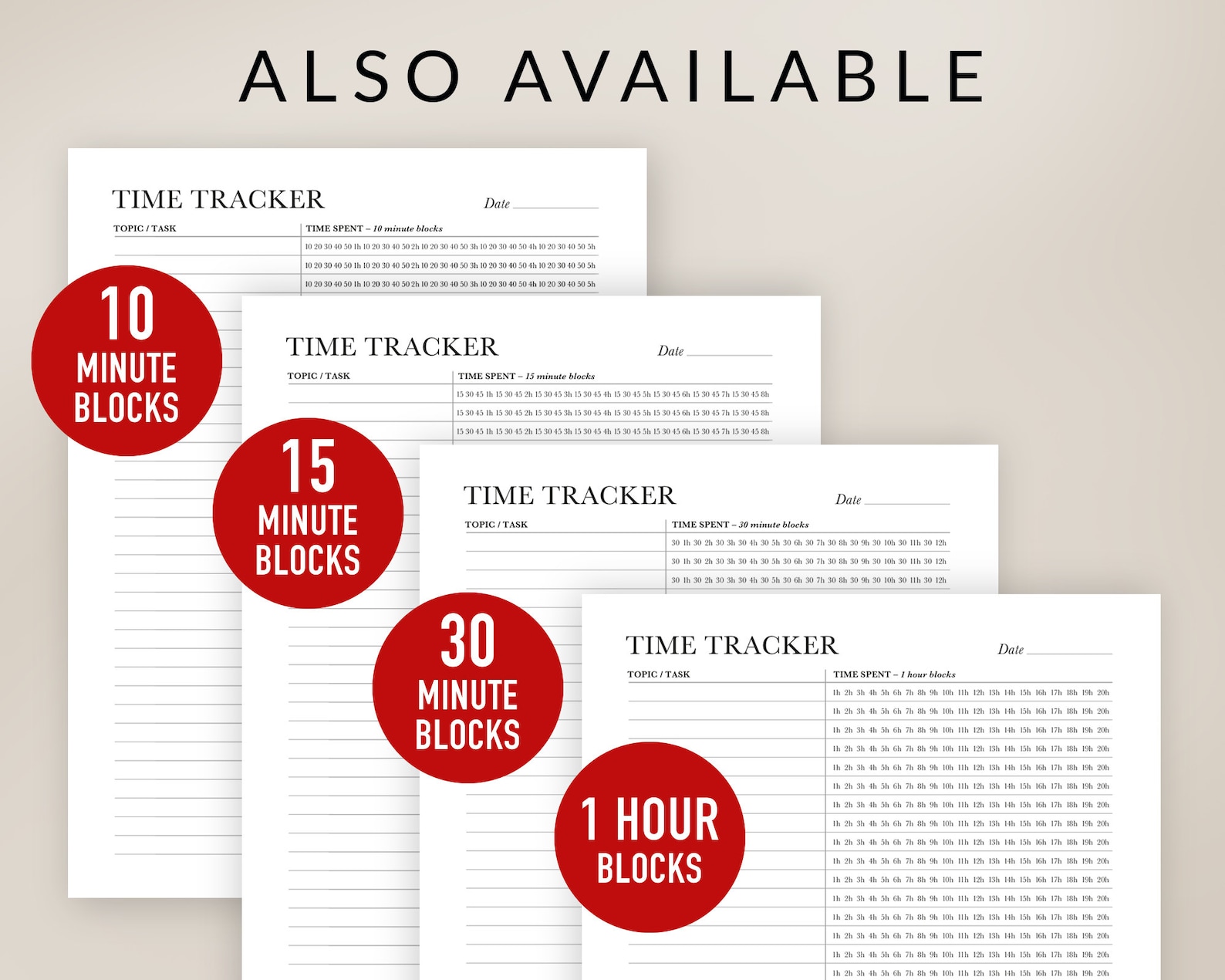 Time Sheet Printable 15 Minute Units Work Time Tracker | Etsy