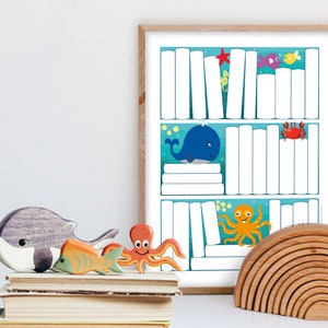 Kids Reading Log Printable – Under the Sea Childrens Book Chart – Ocean ...