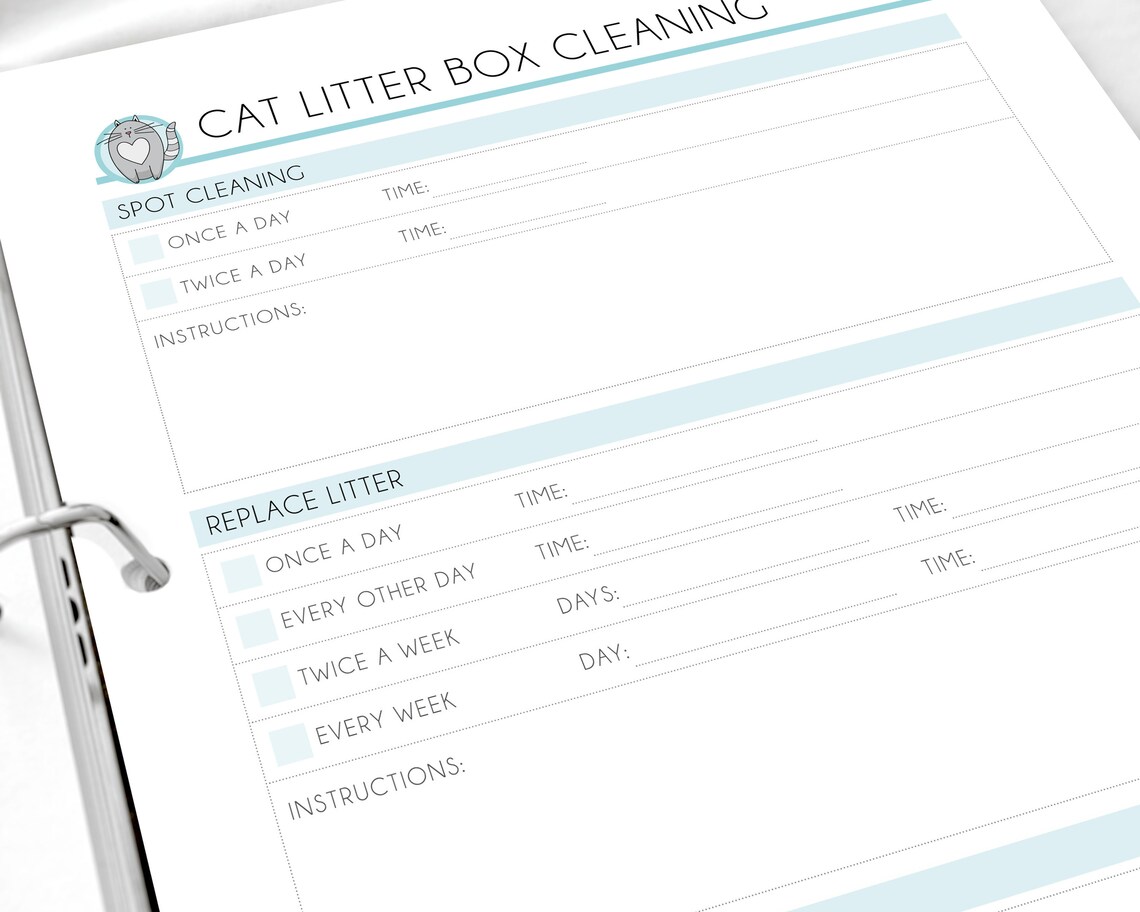 Cat Sitter Guide Fillable & Printable PDF – Kitty Pet Sitter Notes ...