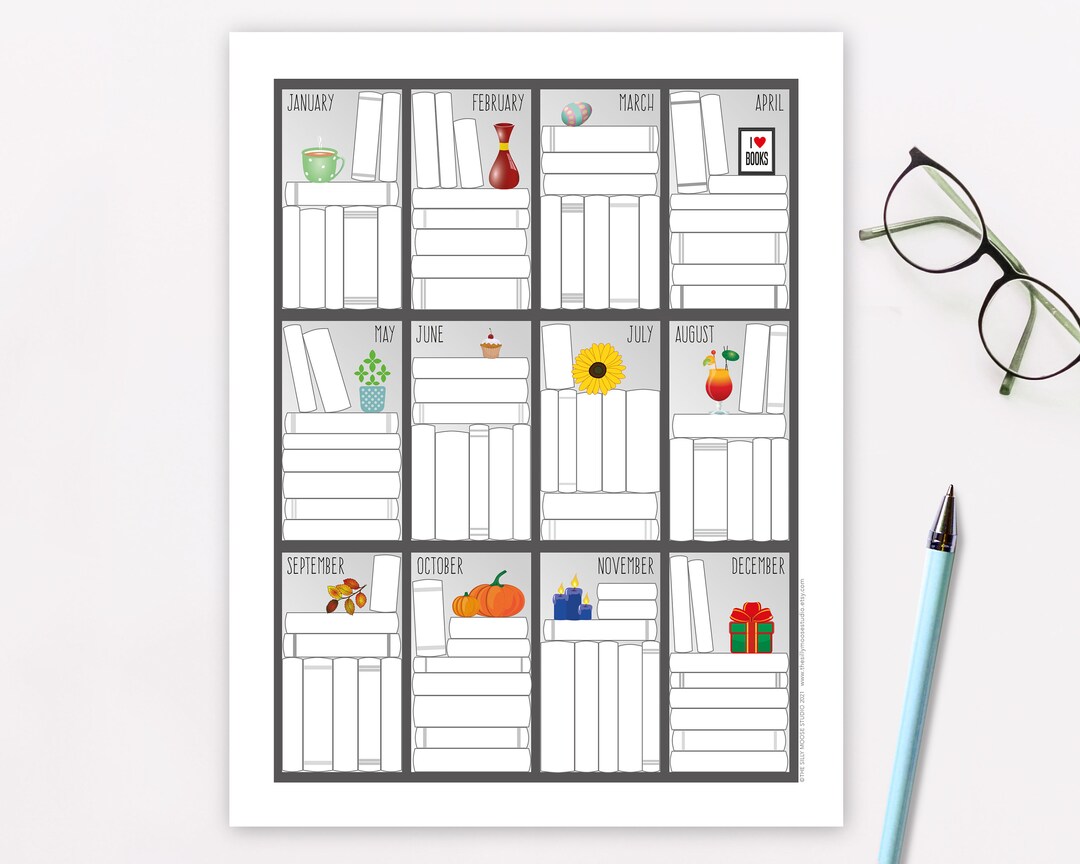 Book Tracker Printable Reading Challenge Log Books I've Read Poster ...