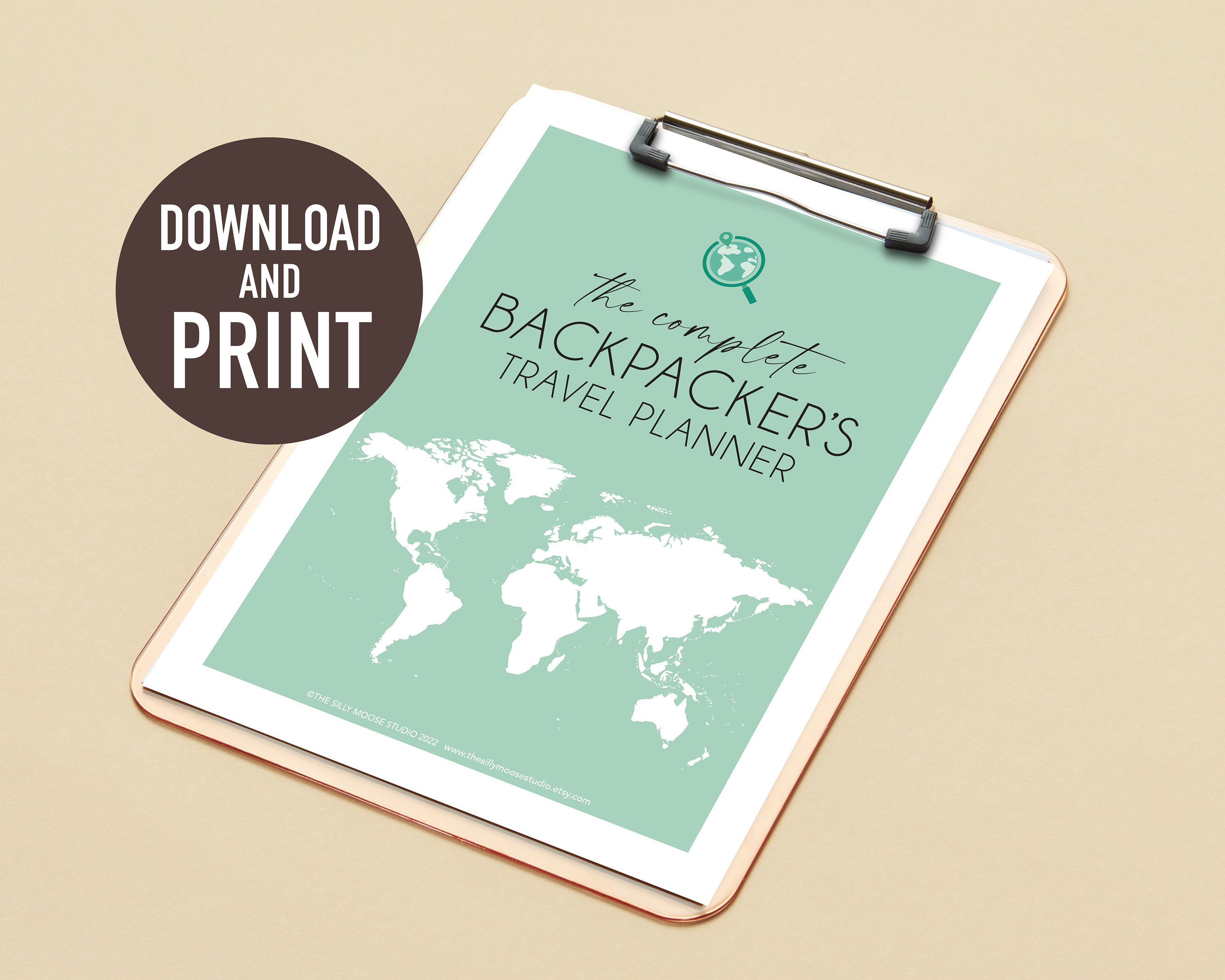 Backpacker Travel Itinerary Planner, Printable & Fillable PDF Template – Gap Year Trip Schedule ...