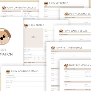 New Puppy Planner Bundle – Printable Pet Care Planner – Puppy Checklist ...