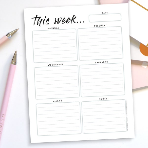 Weekly Planner - Etsy