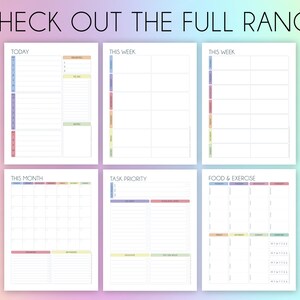 Weekly Planner Printable – Five Day School Week / Working Week Template ...