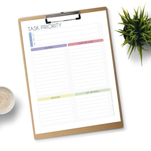 Task to Do List Planner Printable – Eisenhower Matrix Priority List ...