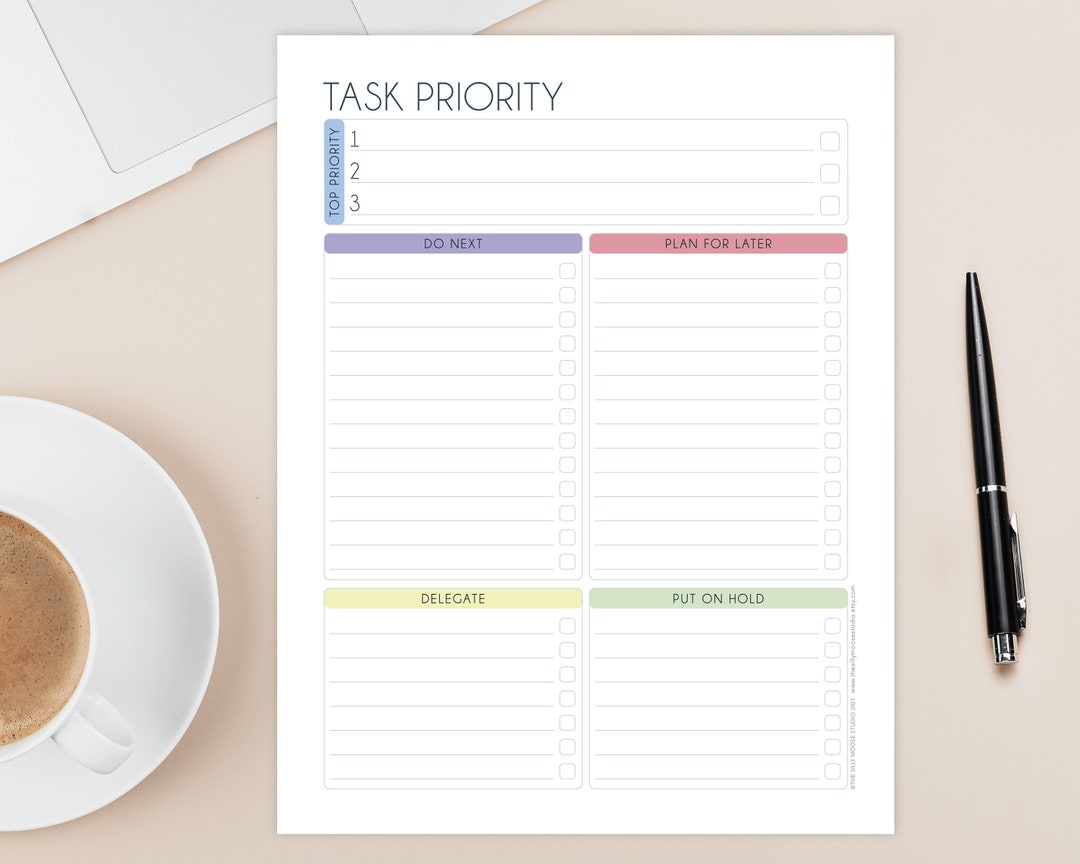 Task to Do List Planner Printable – Eisenhower Matrix Priority List ...