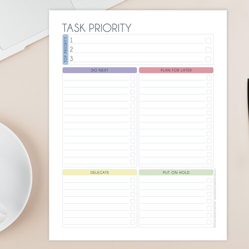 Task Planner Printable & Fillable PDF Priority to Do List - Etsy