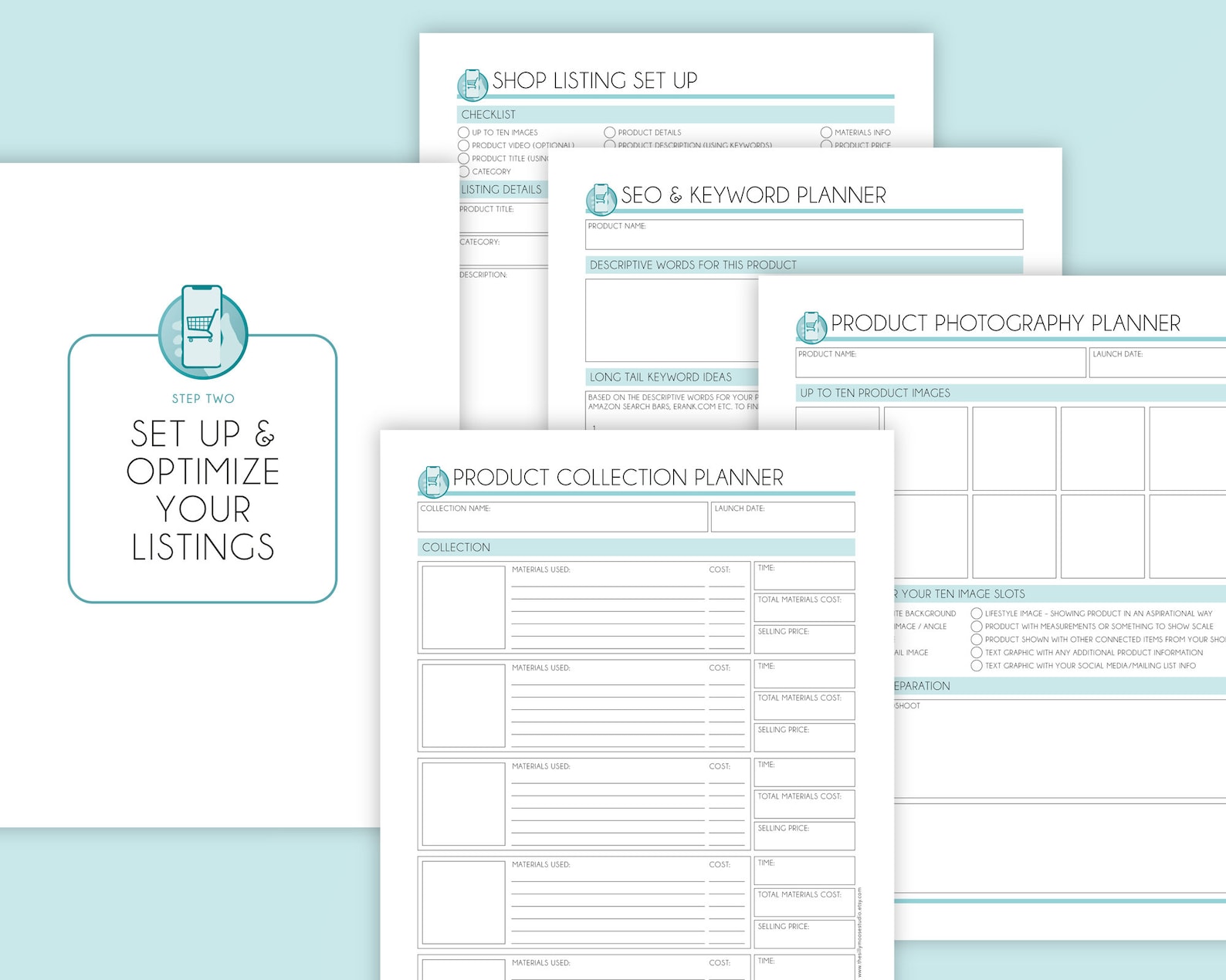 Etsy Shop Planner Printable Kit – Etsy Seller Online Business Goals ...