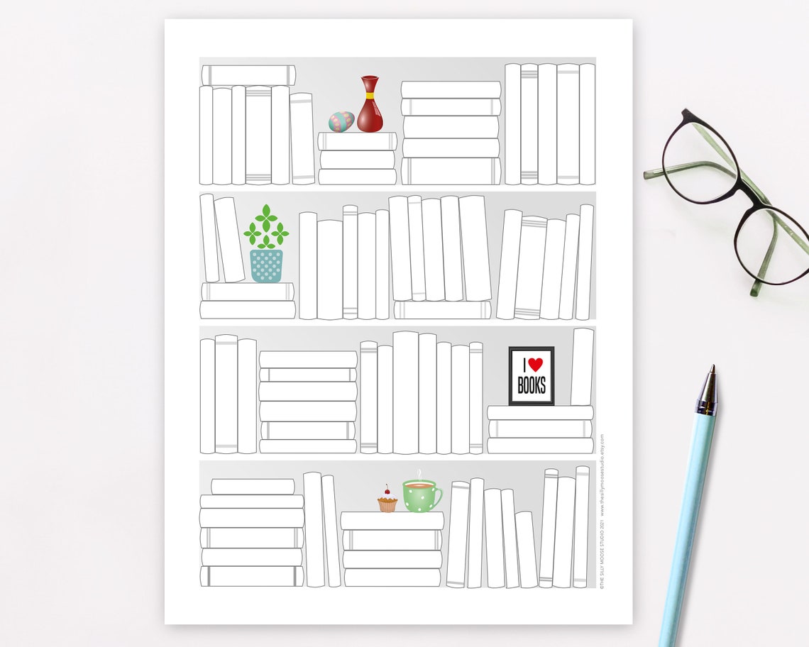 Book Tracker Printable Bookshelf Reading Log Reading | Etsy UK