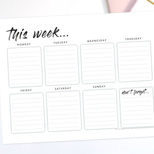 Calendars & Planners Planner Printable & Digital \u2013 Rainbow Daily ...