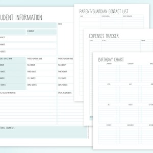 Teacher Planner Printable Kit – Tutor Class Planning Bundle – Academic ...