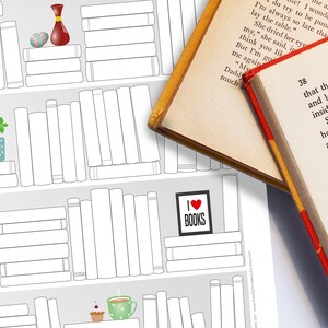 Book Tracker Printable Bookshelf Reading Log Reading Challenge Books I ...