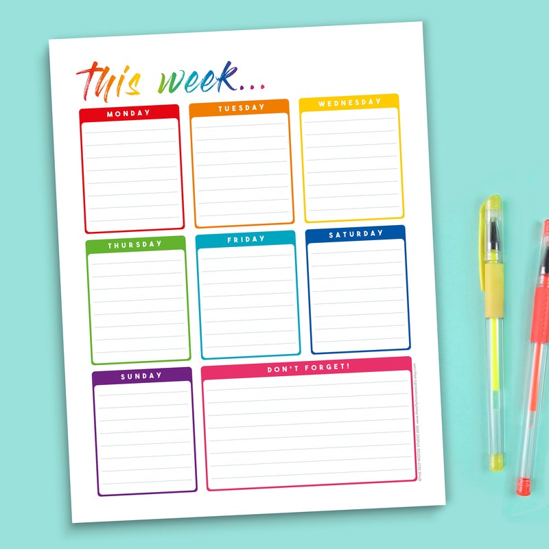 Weekly Planner - Etsy