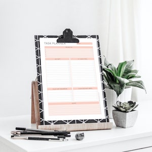 Task Planner Printable – Digital Tablet / Smartphone Compatible – Daily ...