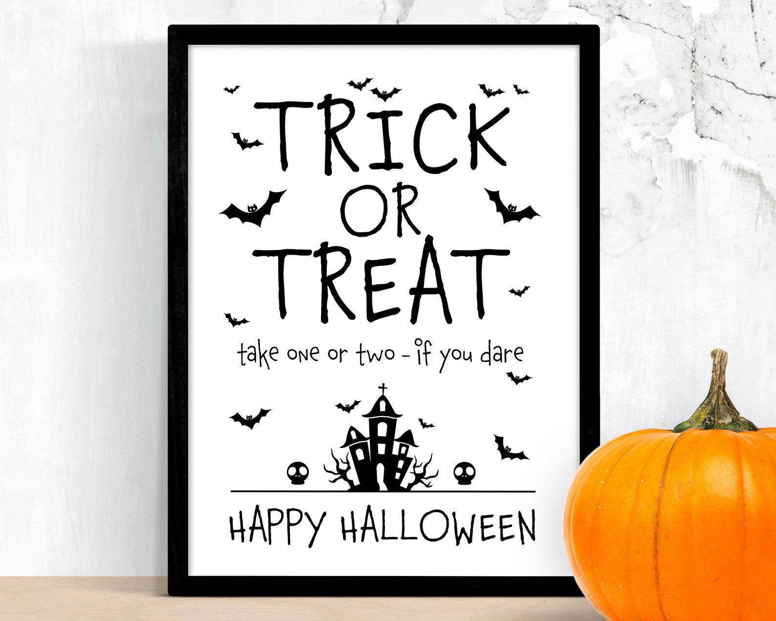Trick or Treat Sign Printable Halloween Candy Please Take | Etsy