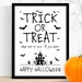 Trick or Treat Sign Printable Halloween Candy Please Take | Etsy