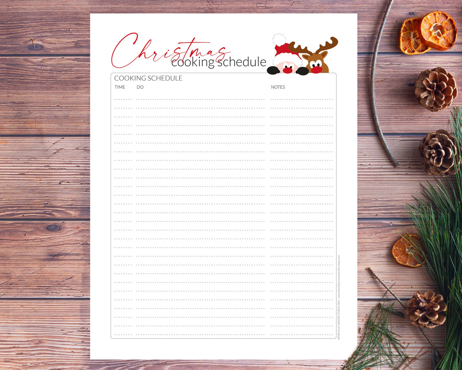Christmas Meal Cooking Planner Printable Set Christmas - Etsy UK