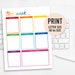 Planner Printable & Digital Rainbow Daily and Weekly Planner - Etsy UK